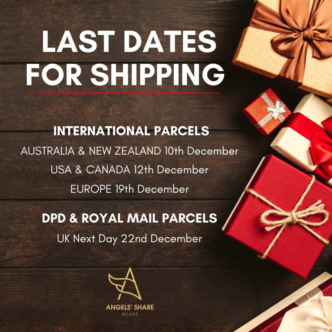 Last Christmas Postal Dates 2025 – Angels' Share Glass